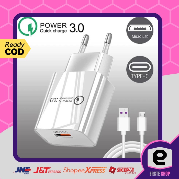 Jual Aksesoris Kepala Charger Handphone USB Qualcomm Quick Fast Charger 3.0 1 Port Murah ...