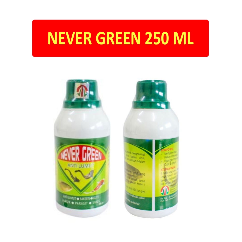 Jual Never Green 250 ML Anti Lumut Protozoa Anti Algae Aquarium Anti ...
