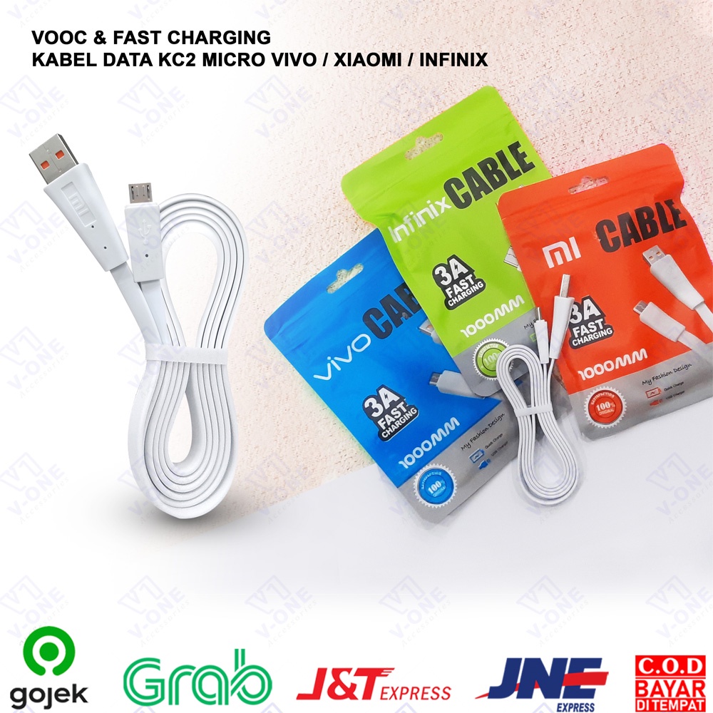 Jual KC2 99 KABEL DATA BRANDED USB PANJANG 1M | Shopee Indonesia