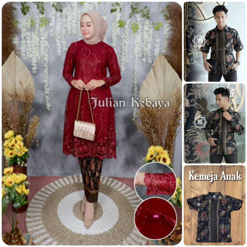 Jual BAJU BATIK COUPLE KEBAYA TUNIK / COUPLE BATIK / KEBAYA COUPLE ...