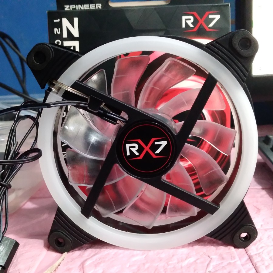 Jual Fan Rgb Rx7 casing fan rainbow | Shopee Indonesia