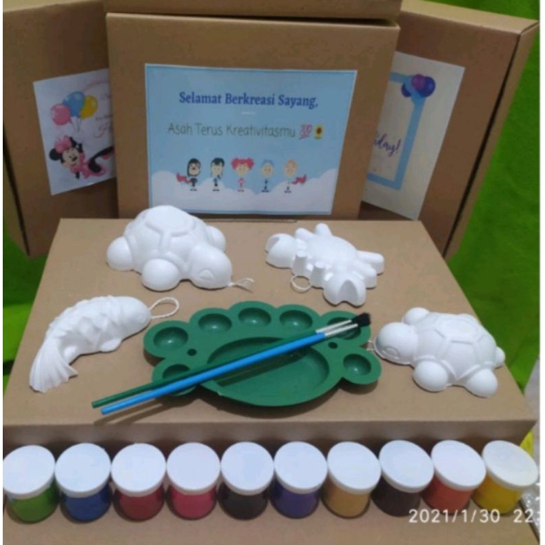 Jual Painting Kit Anak DIY ANAK Mewarnai Patung - Craft Kit Mainan ...