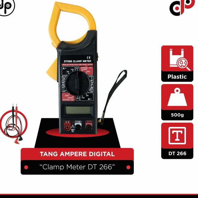 Jual Tang Ampere Digital DT 266 | Clamp Meter DT 266 | Shopee Indonesia