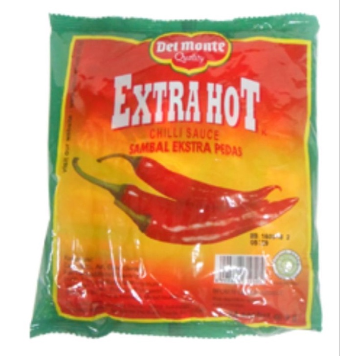 Jual ( SATUAN ) DELMONTE saus sambal extra hot 9gr isi 1 ( SATU )pcs ...