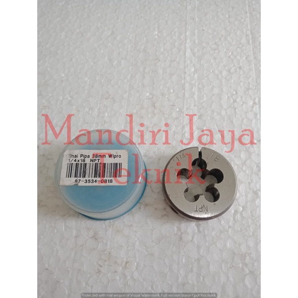 Jual Mata Snai Senai Pipa / Round Dies 1/4 x 18 NPT WIPRO | Shopee Indonesia