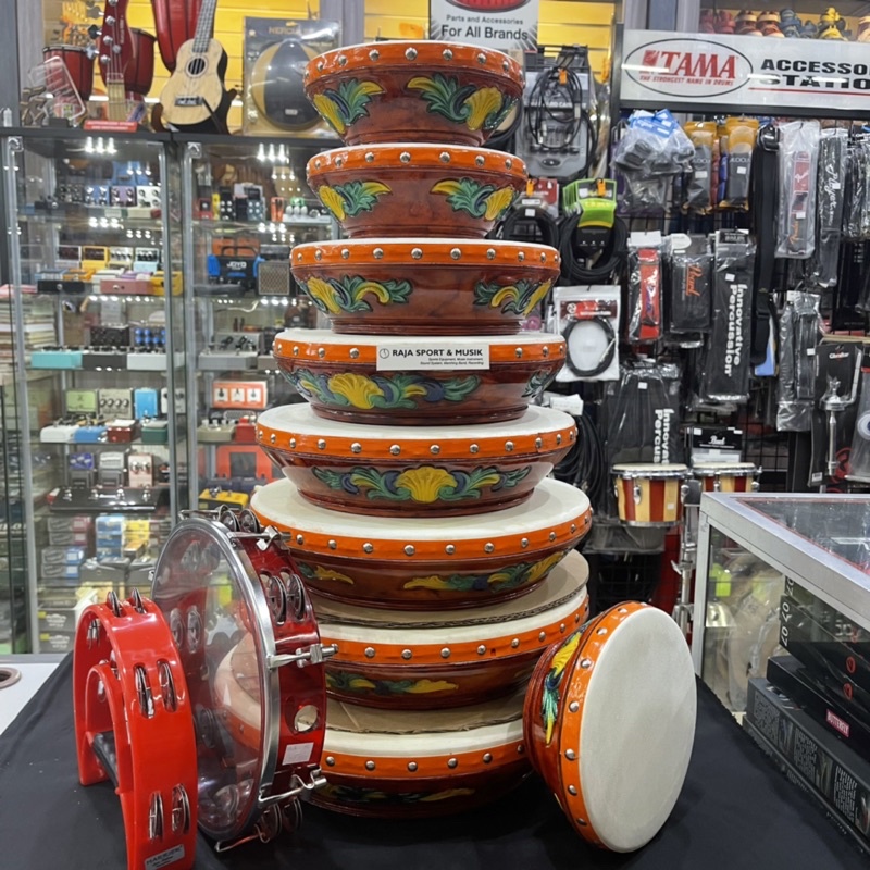 Jual REBANA UKIR MOTIF ISI 9 - PAKET REBANA TARA + TAMBORINE - ORIGINAL ...