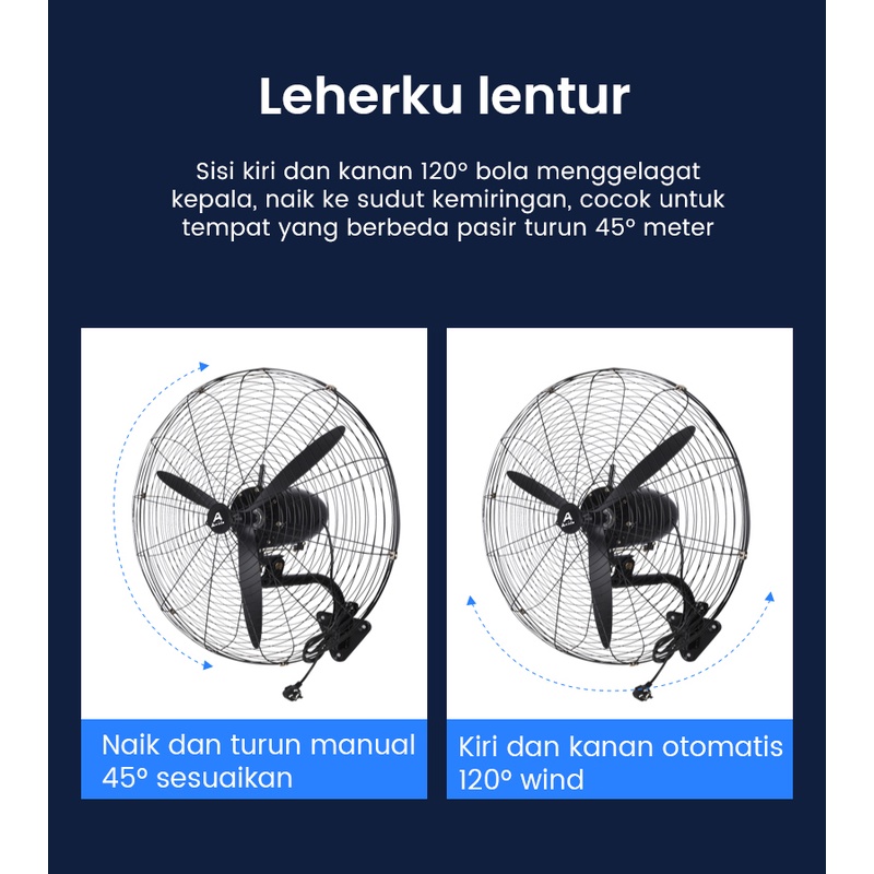 Jual Aolida kipas angin dinding 26/30 inch kipas angin Cocok untuk ...