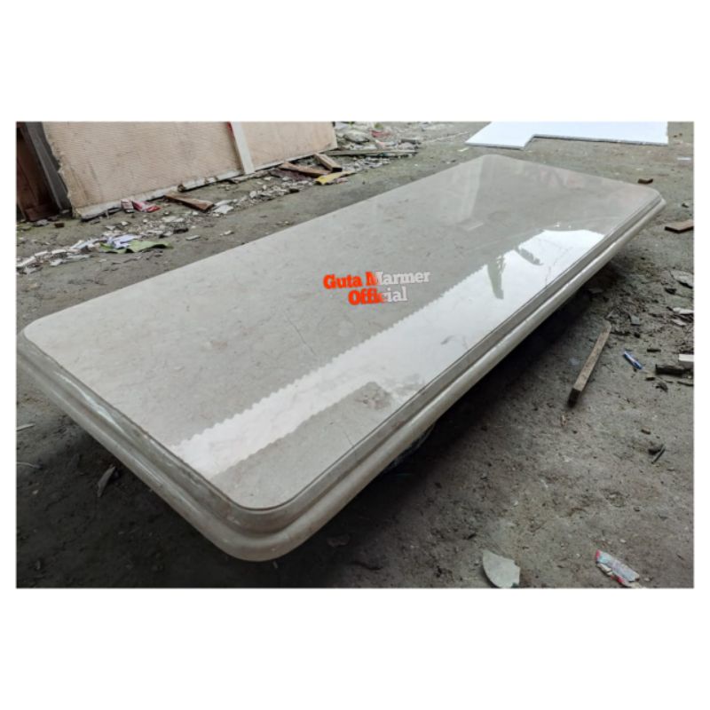 Jual Table Top Daun Meja Batu Marmer Putih Glosy Mengkilat | Shopee ...
