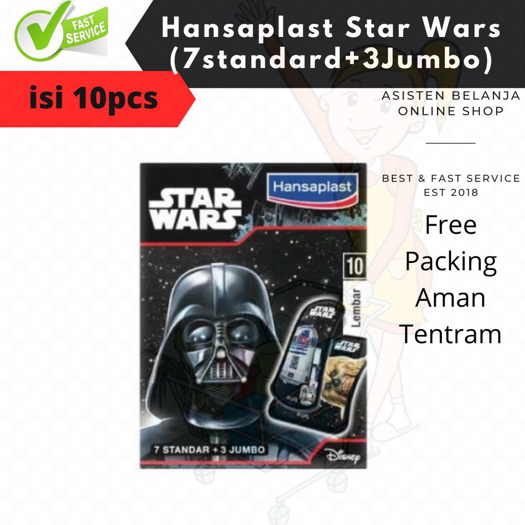 Jual HANSAPLAST Disney Star Wars isi 10 Lembar Plester Kids Karakter ...