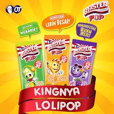 Jual Permen Blaster Pop Lolipop Grape / Orange / Mango 7g (1 Dus ...