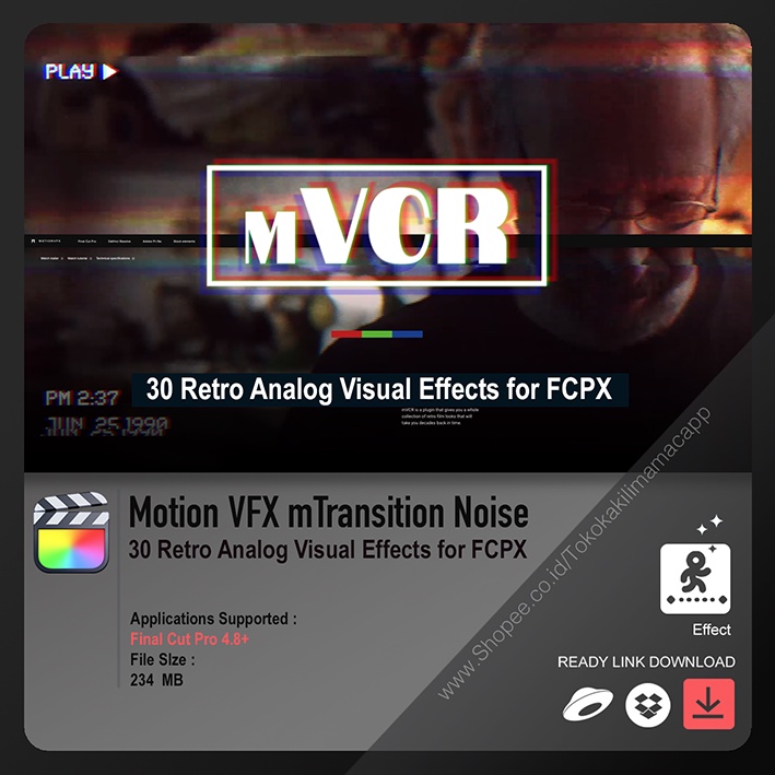 Jual Motion VFX mVCR for FCPX | Shopee Indonesia