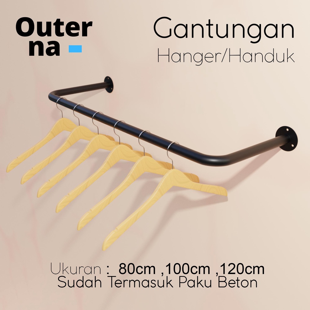 Jual Gantungan Hanger Dinding Gantungan Handuk Besi Tembok | gantungan ...