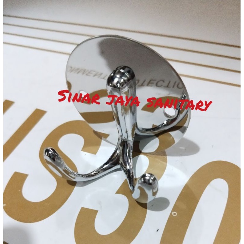 Jual Robe hook double kaitan stainless SUS 304 / Roobe hook / Gantungan ...