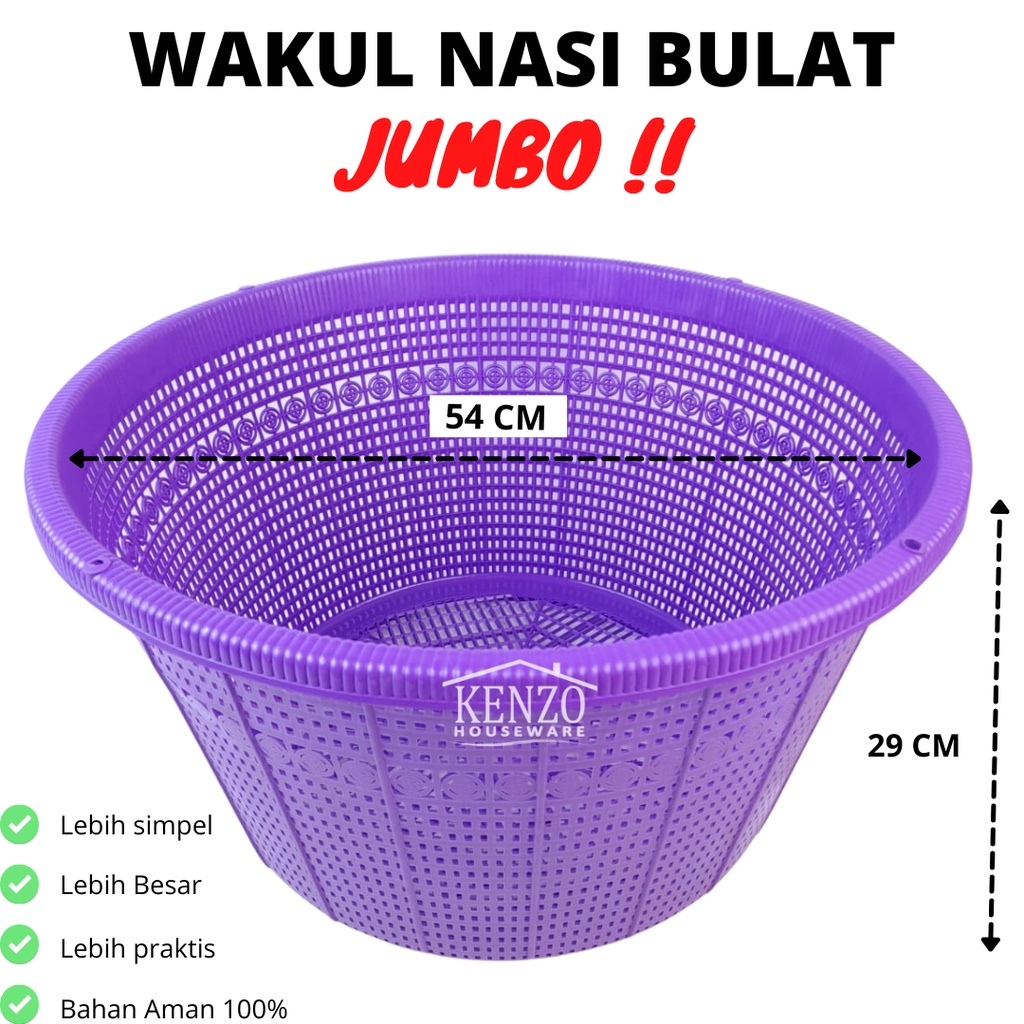 Jual Bakul Wakul Nasi Cuci Beras Sayuran Buah Warna Jumbo Besar ...
