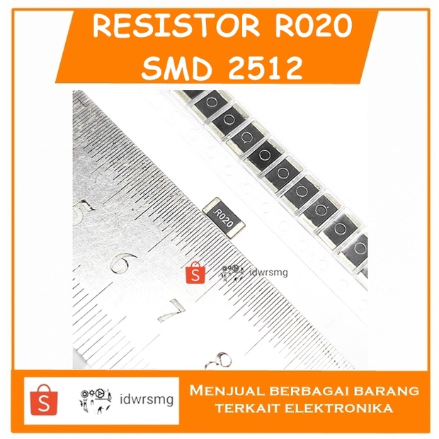 Jual 2512 SMD alloy resistor R020 0.0 20 ohm 20mR accuracy 1% shunt ...