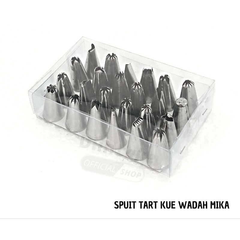 Jual Spuit Tart Kue / Dekorasi Kue / Alat Penghias Kue isi 24 Model ...