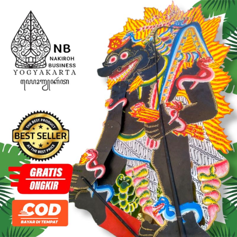 Jual NAKIROHBUSINESS Wayang Kulit Sapi ASLI Buto Triwikromo/Buto Raton ...