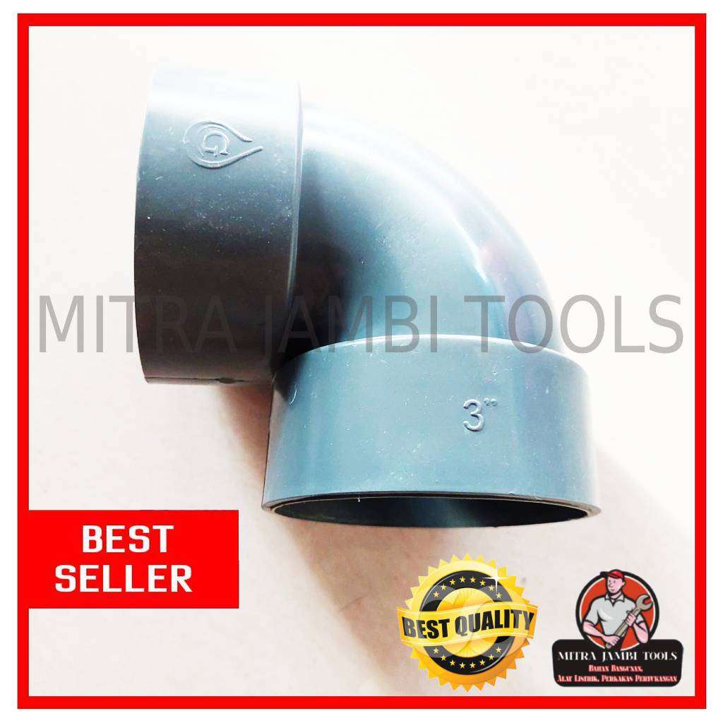 Jual ELBOW PIPA 3 INCH GREST / KNIE KNEE L PVC SAMBUNGAN | Shopee Indonesia