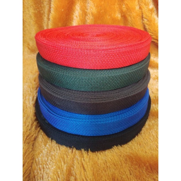 Jual bisban tali webbing polos tebal ukuran 2 cm 1 rol panjang 27 meter ...