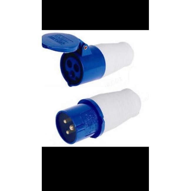 Jual plug socket industri mobile mounting 3 pin 16A IP44 set cina ...