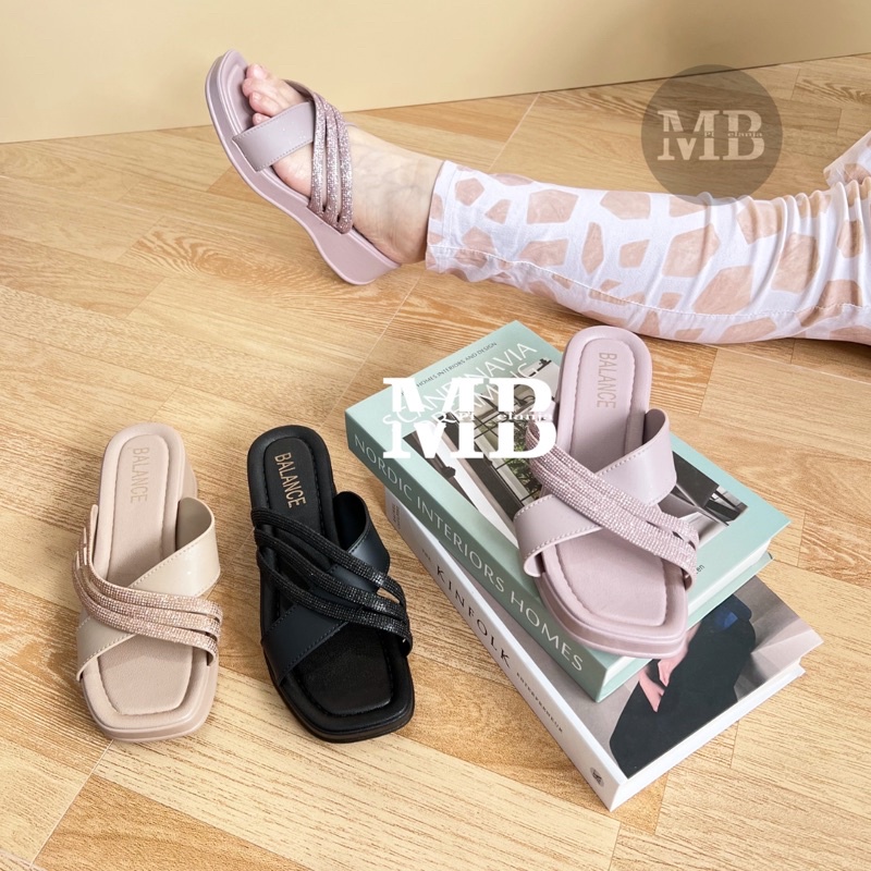 Jual SANDAL JELLY KARET PCU WANITA DEWASA IMPORT SLOP SILANG SLIP-ON ...