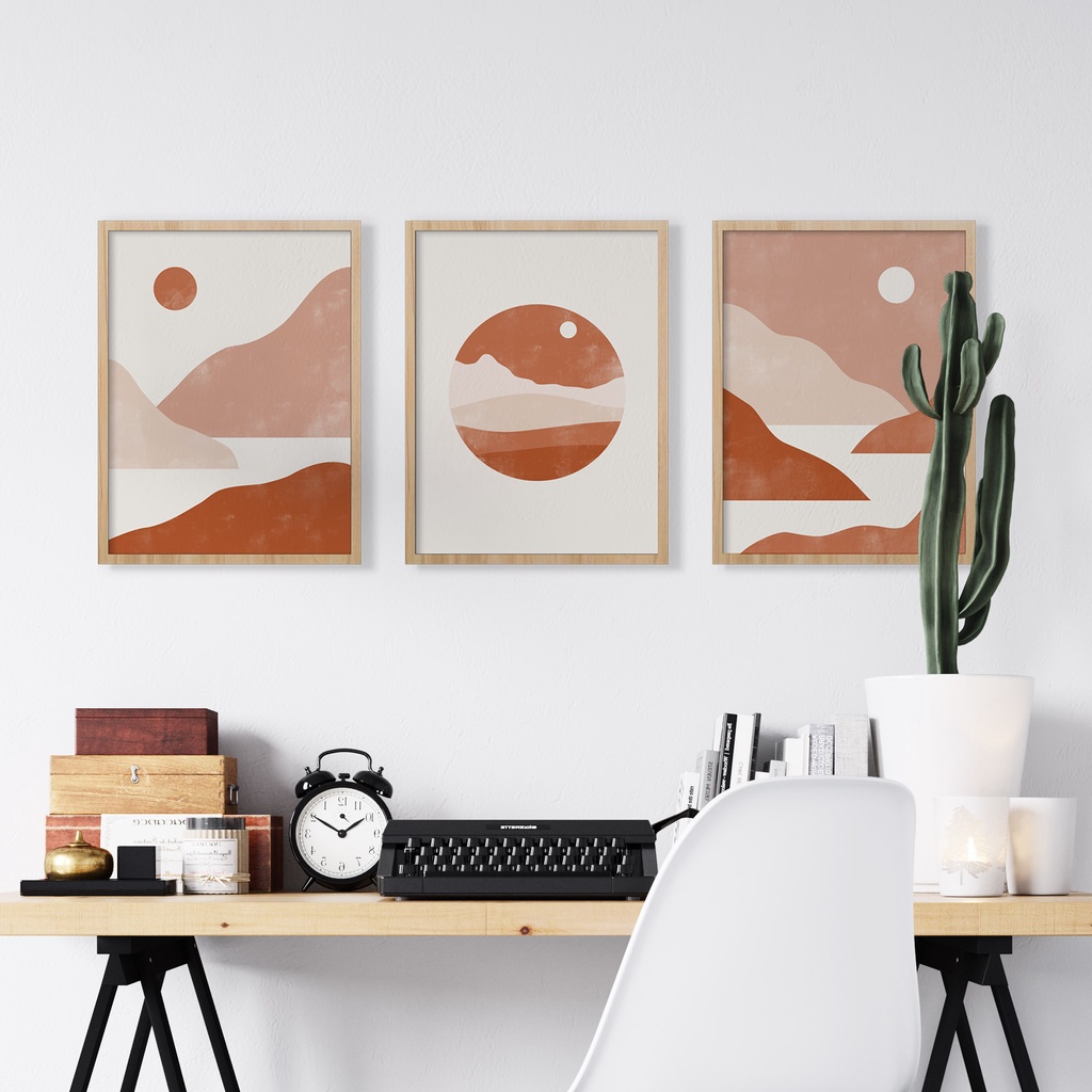 Jual Poster House Frame Poster Abstrak Landscape Series Premium Frame ...