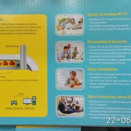 Jual TP Link TL-WR840 N 300mbps wireless router TLWR840N | Shopee Indonesia