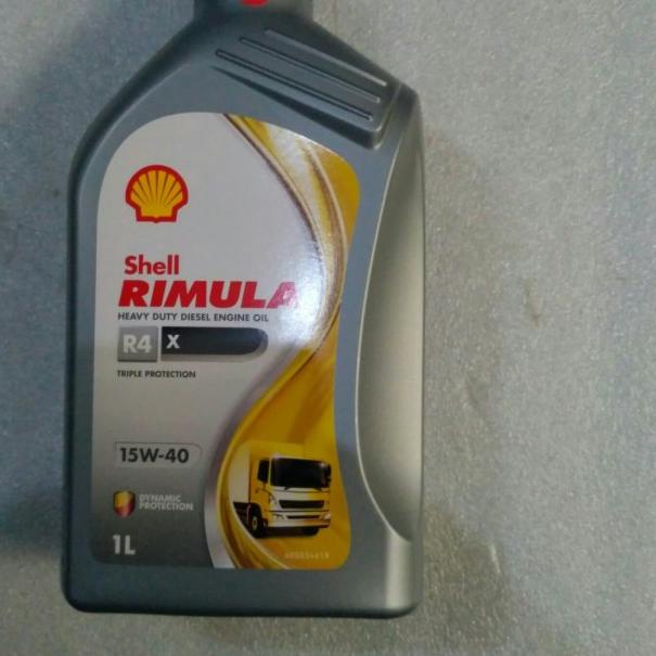 Jual oli Shell R4X Rimula SAE 15w-40 asli kemasan 1 liter khusus gosend ...