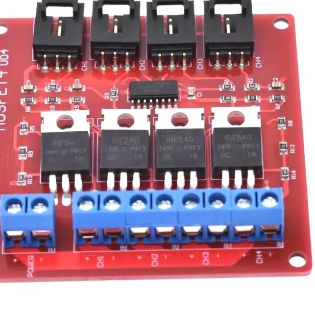 Jual Module Mosfet 4 Channel 100V 28A Driver Motor Selenoid Dimmer LED ...