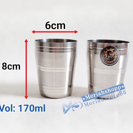 Jual Cangkir Gelas Mug 170ml High Stainless Tebal kopi teh sloki Bidding India jiny | Shopee ...