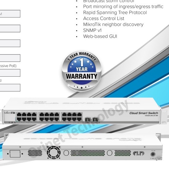 Jual Mikrotik CSS326-24G-2S+RM Switch Managable Gigabit 24 Port + 2 ...