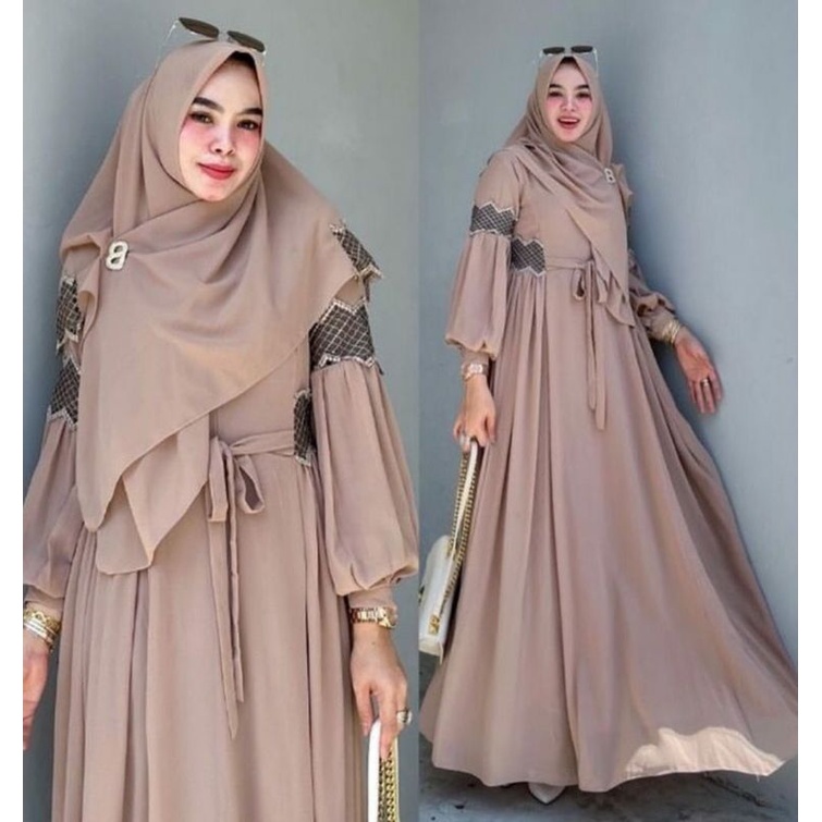 Jual Gamis Syar'i Wanita Muslimah Gamis Wanita Hijab Fashion Muslim ...