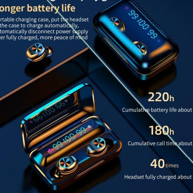 Jual New Upgrade TWS F9-10 Super Bass Bluetooth Headset Wireless Touch ...