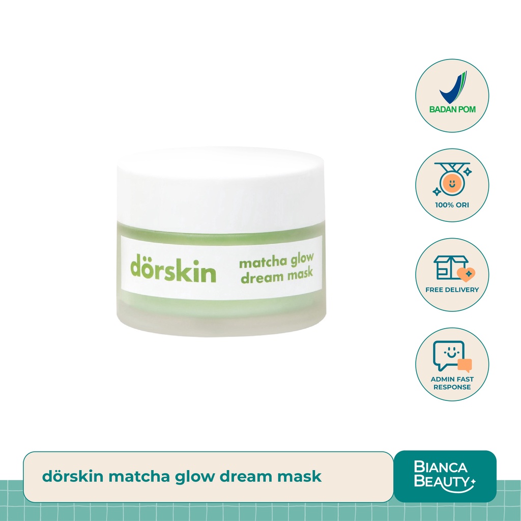 Jual DORSKIN Matcha Glow Dream Sleeping Mask 30gr | Shopee Indonesia