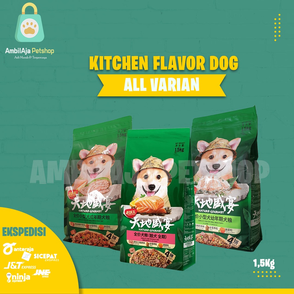 Jual Makanan Anjing Kitchen Flavor Nature Gourmet All variant Dog Food ...