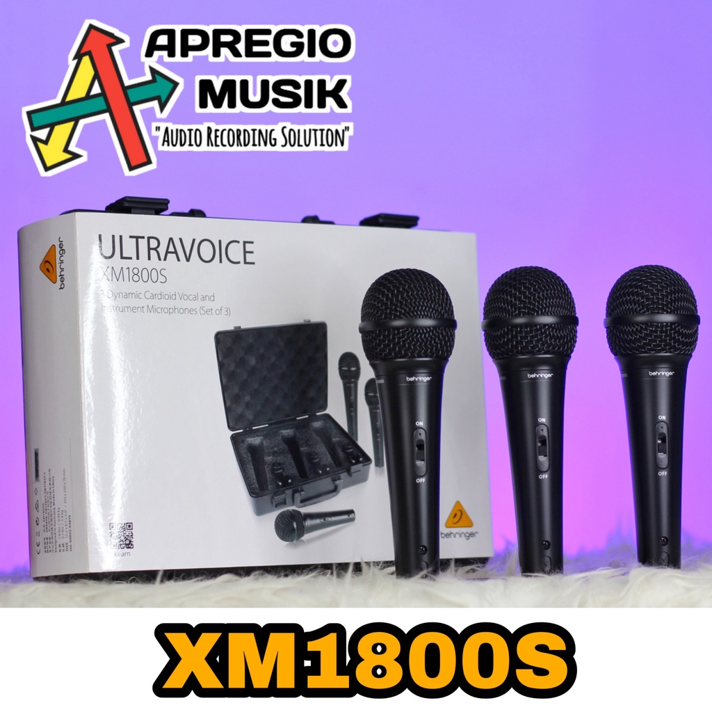 Jual Behringer XM1800 XM1800s XM 1800 S Ultravoice Microphone isi 3 ...