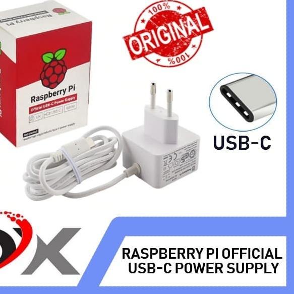 Jual Adaptor Raspberry PI 4 Original 15.3W Adapter 5.1V 3A Power supply PI4 | Shopee Indonesia