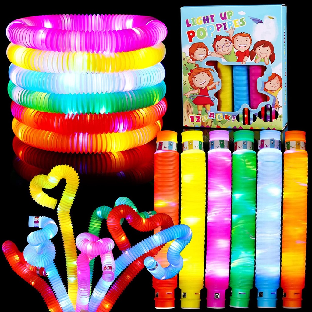 Jual KeiKei Light up pop tubes pop pipes lampu stick pipa selang fidget ...