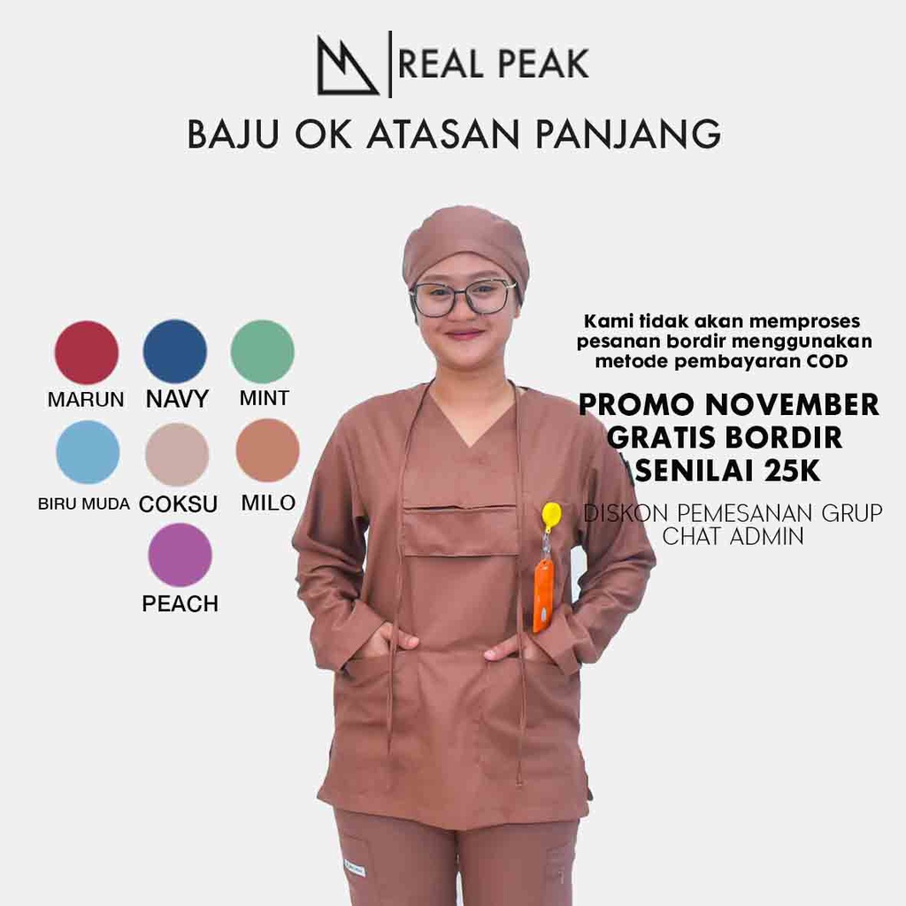 Jual REALPEAK - Doctor Scrub's Atasan Baju OK Panjang | Shopee Indonesia
