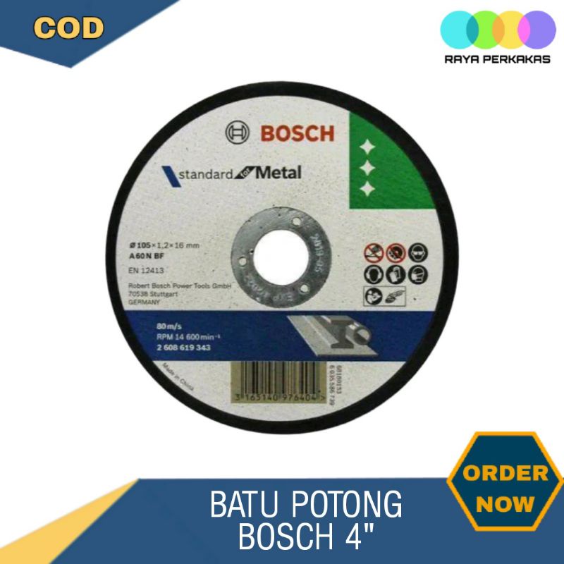 Jual Mata Gerinda Batu Potong Besi / Metal Cutting Disc 4" Bosch (701) | Shopee Indonesia