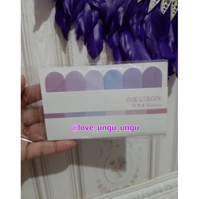Jual Ungu - Memo Tempel Index Mark Penanda Pembatas Buku Sticky Note ...