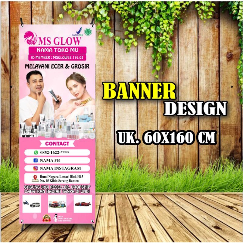 Jual Spanduk Banner Ms Glow Berdiri Warna Pink, Murah Bagus | Shopee ...