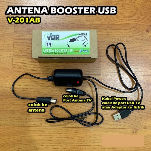 Jual Boster Antena Amplifier Signal TV UHF Max Gain 30dB Booster ...