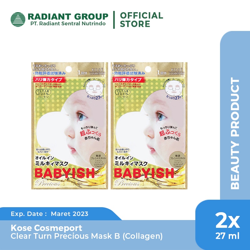 Jual Kose Cosmeport Clear Turn Preciousmask B Collagen - Babyish [1 ...