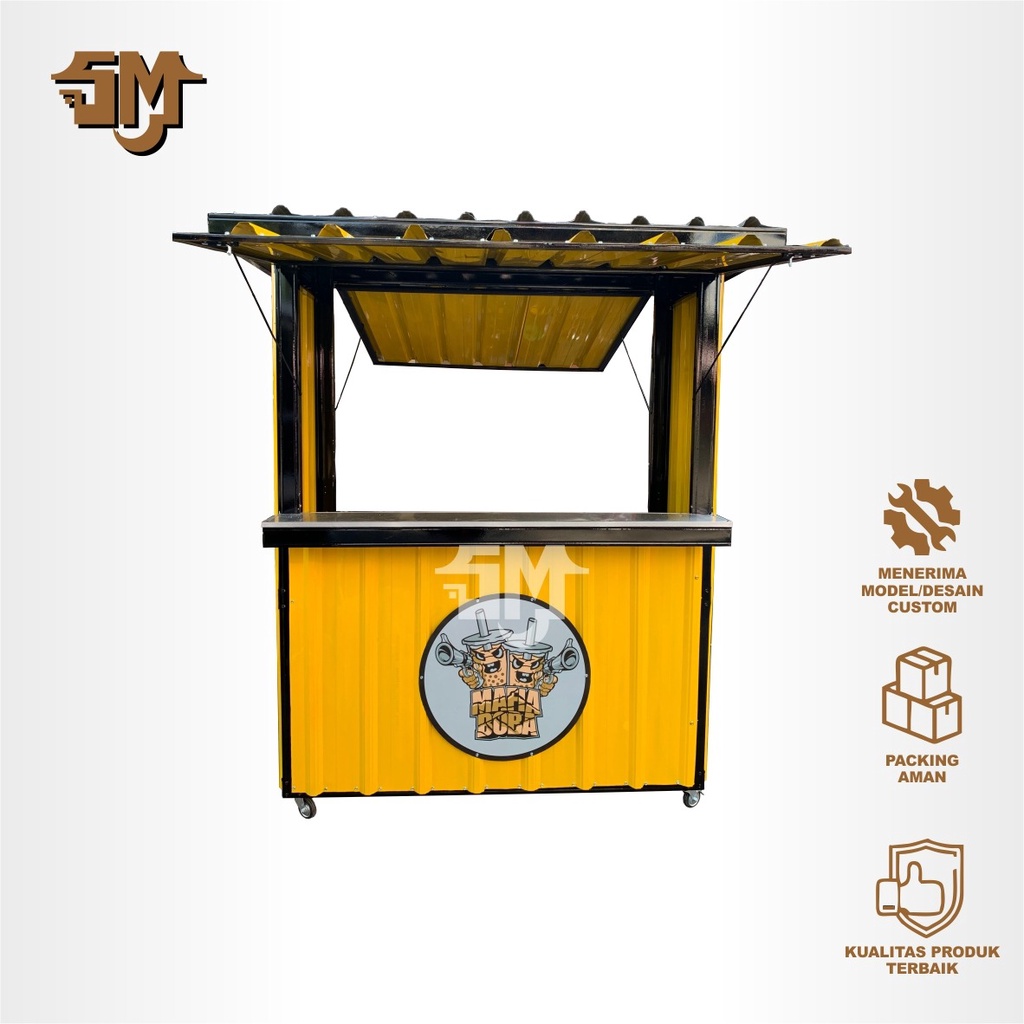 Jual Gerobak Semi Kontainer/Booth makanan Minuman Semi Container Roda 4 ...