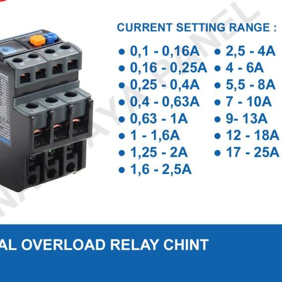 Jual THERMAL OVERLOAD RELAY CHINT NXR-25 ORIGINAL - CSR 0,1 - 0,16 ...