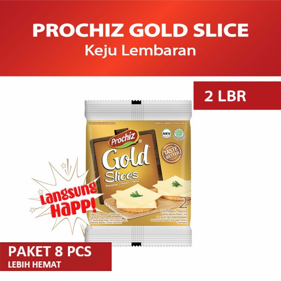 Jual PROCHIZ Slice 2's 1 Renceng Isi 8 pcs x26 gram | Shopee Indonesia