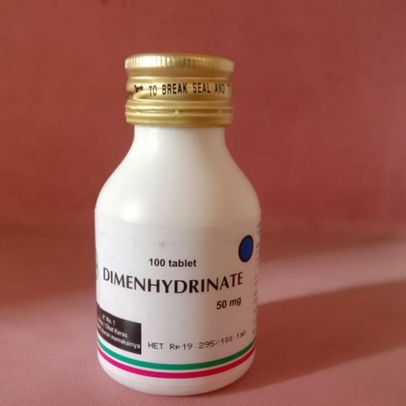 Jual DIMENHYDRINATE Botol 50mg isi 100 Tablet | Shopee Indonesia