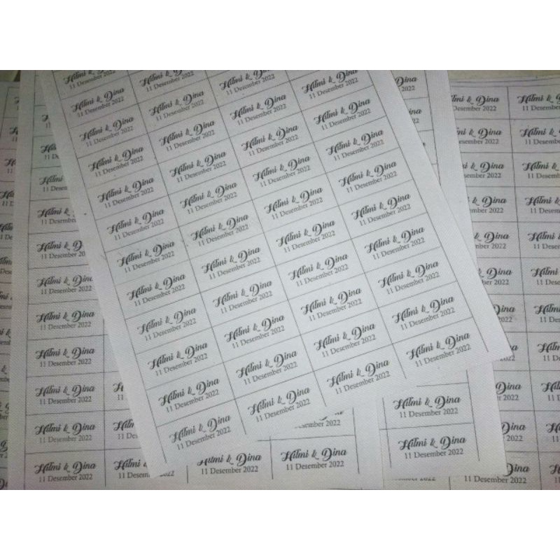 Jual Label Nama 5x5 Free Desain-Souvenir pernikahan | Shopee Indonesia