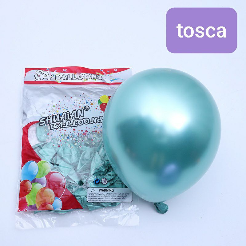 Jual Balon latex chrome metalik 10 inch ecer tebal balloon logam 10 ...